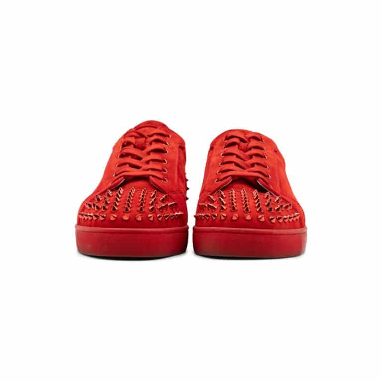 Christian Louboutin Veau Velours Louis Junior Spikes Sneakers - Luxury ...