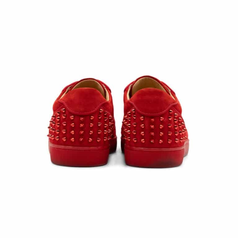Christian Louboutin Veau Velours Louis Junior Spikes Sneakers - Luxury ...